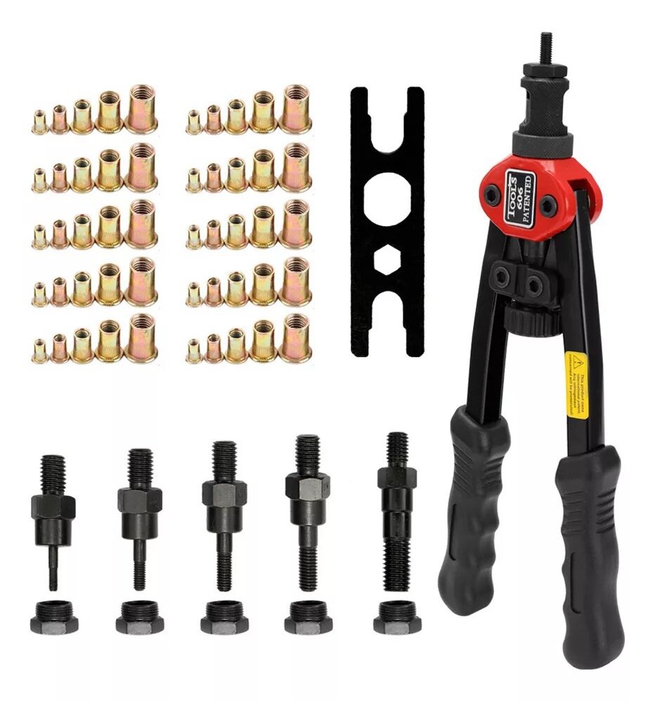 BT-606 Ручной заклепочный пистолет с двойной ручкой, заклепочный пистолет M3-M8, инструмент для заклепок