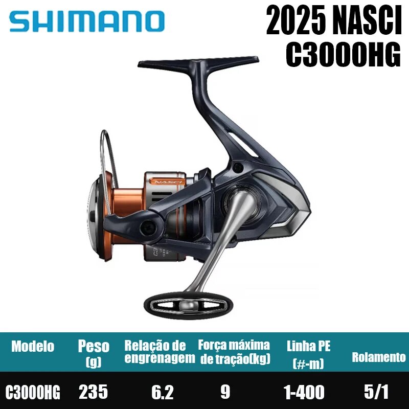 Спиннинговая катушка Shimano Nasci 2025 C3000HG