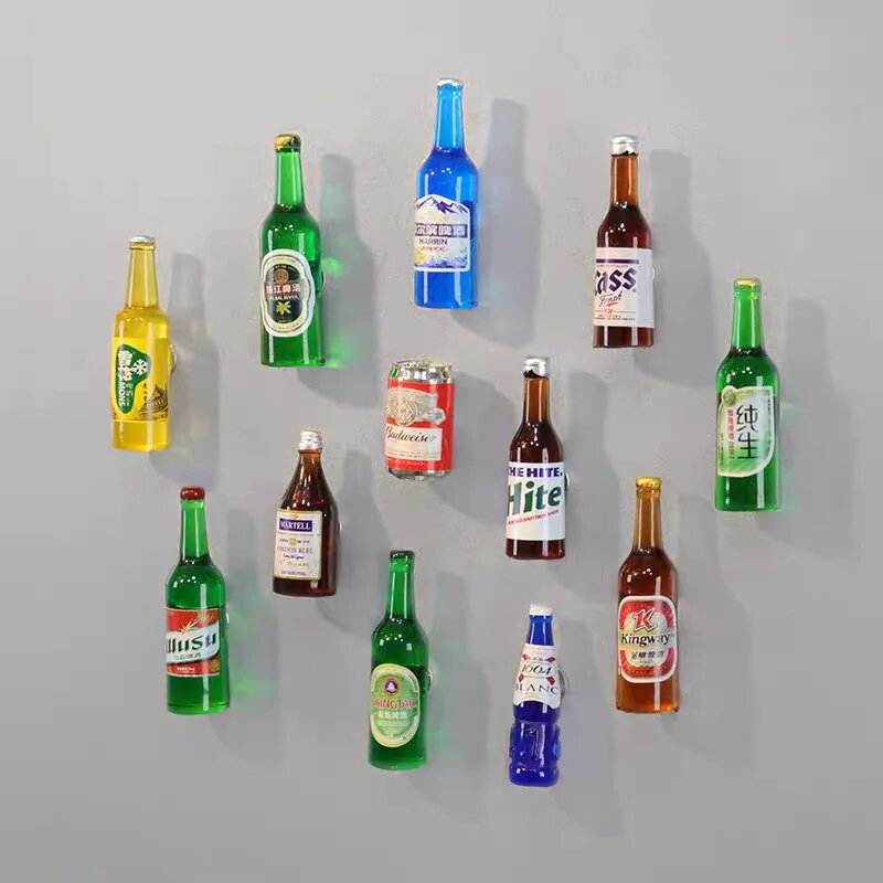 Магнитные наклейки мини-бутылки pj ( 12 pieces )