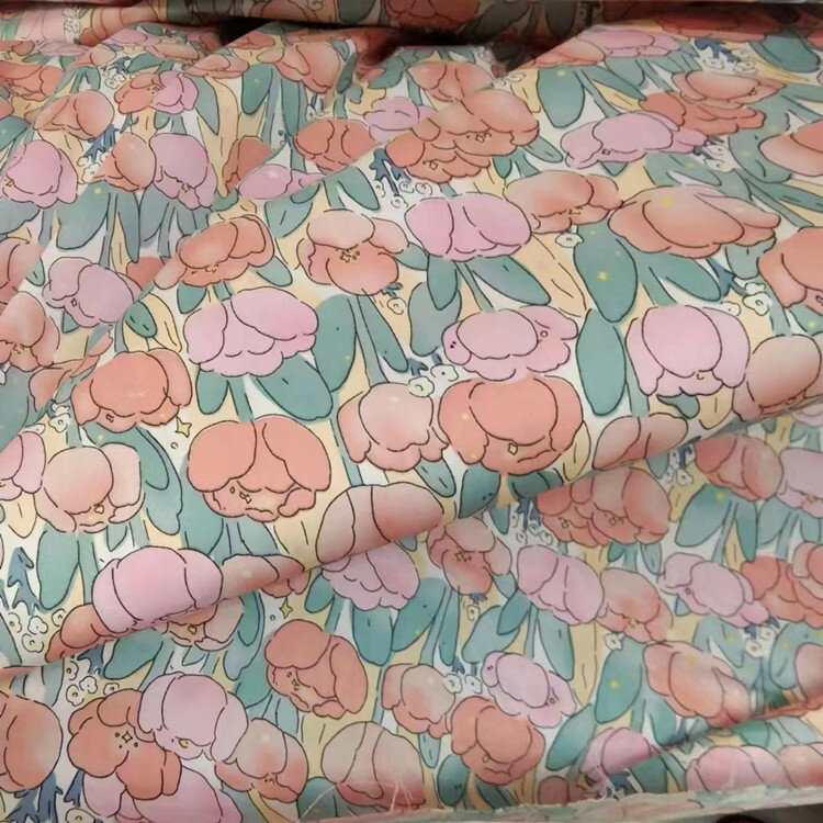 Ткань из чистого хлопка для детского сада, мультяшная хлопковая ткань, детская осенне-зимняя одежда, плотный твил, ширина 1.6m дюймов