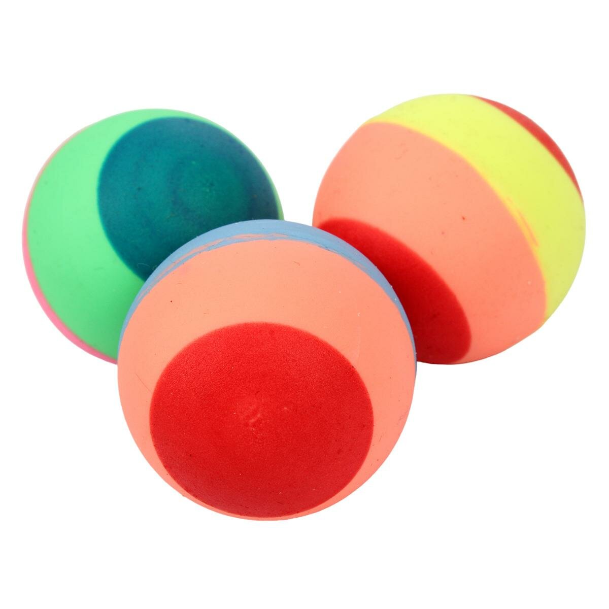 Мяч каучуковый 32 мм, яркие цвета, комплект 5 шт, упругий материал