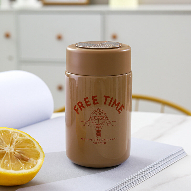 Изолированная кружка из нержавеющей стали для женщин, компактная и портативная мини-кружка, промо-подарок, подарок для студентов, сувенирная кружка для воды