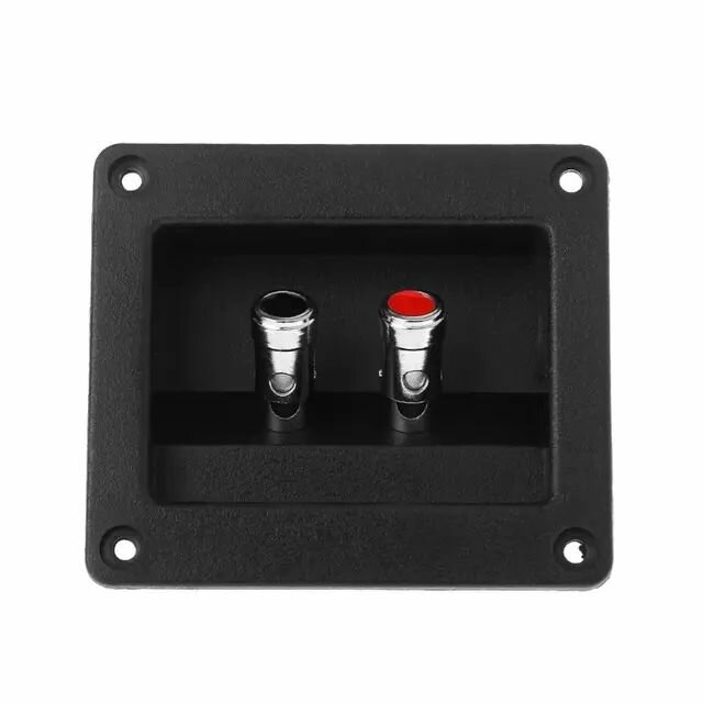 Терминал акустический для Сабвуфера на корпус, аудио квадратный металл клеммы - зажим металл 75*90мм