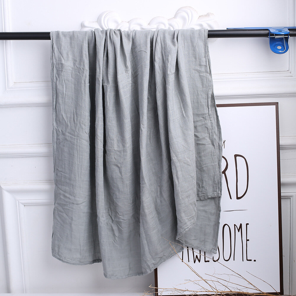 Хит продаж на Amazon: бамбуковая хлопковая окрашенная марлевая банная полотенце, муслиновая пеленка для младенцев, однотонное одеяло для пеленания