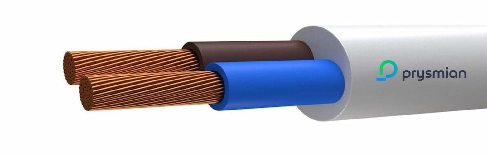 Провод бытовой РЭК-Prysmian ГОСТ ПВС 2х2.5, до 380В, гибкий, изолированный