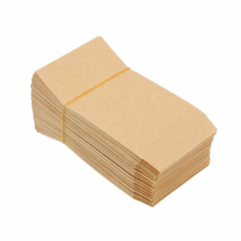 100шт, пакетик для семян из крафт-бумаги, пакетик для конфет-липкий, 20*12 см