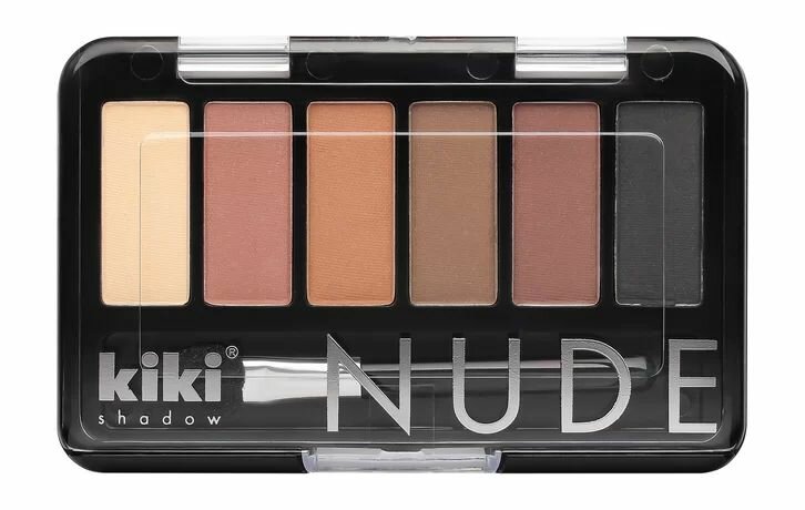 KIKI Тени для век Shadow nude, 2,76 г, 904 Мокко, светло-коричневый, оливковый