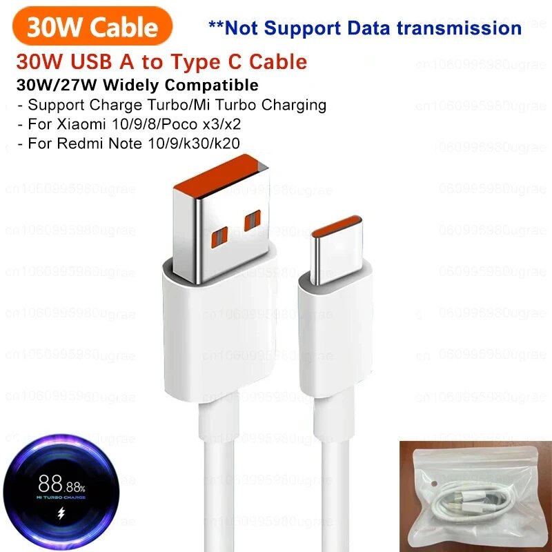 Оригинальный кабель USB Type C мощностью 120 Вт, 6 А, турбо-кабель для быстрой зарядки для Xiaomi Mi 14 Ultra 13 12T Poco X6 Pro Redmi Note 13 12 11 Pro K70
