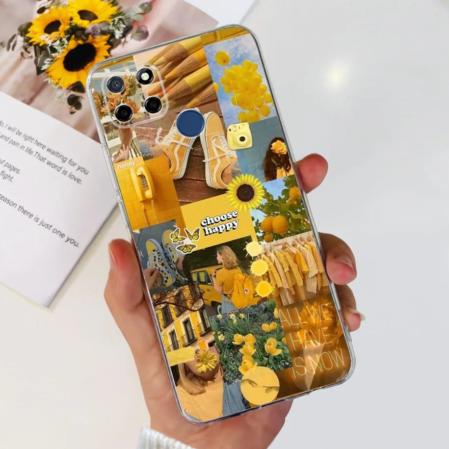 Чехол Realme C25S Shell-U01, цветочный дизайн