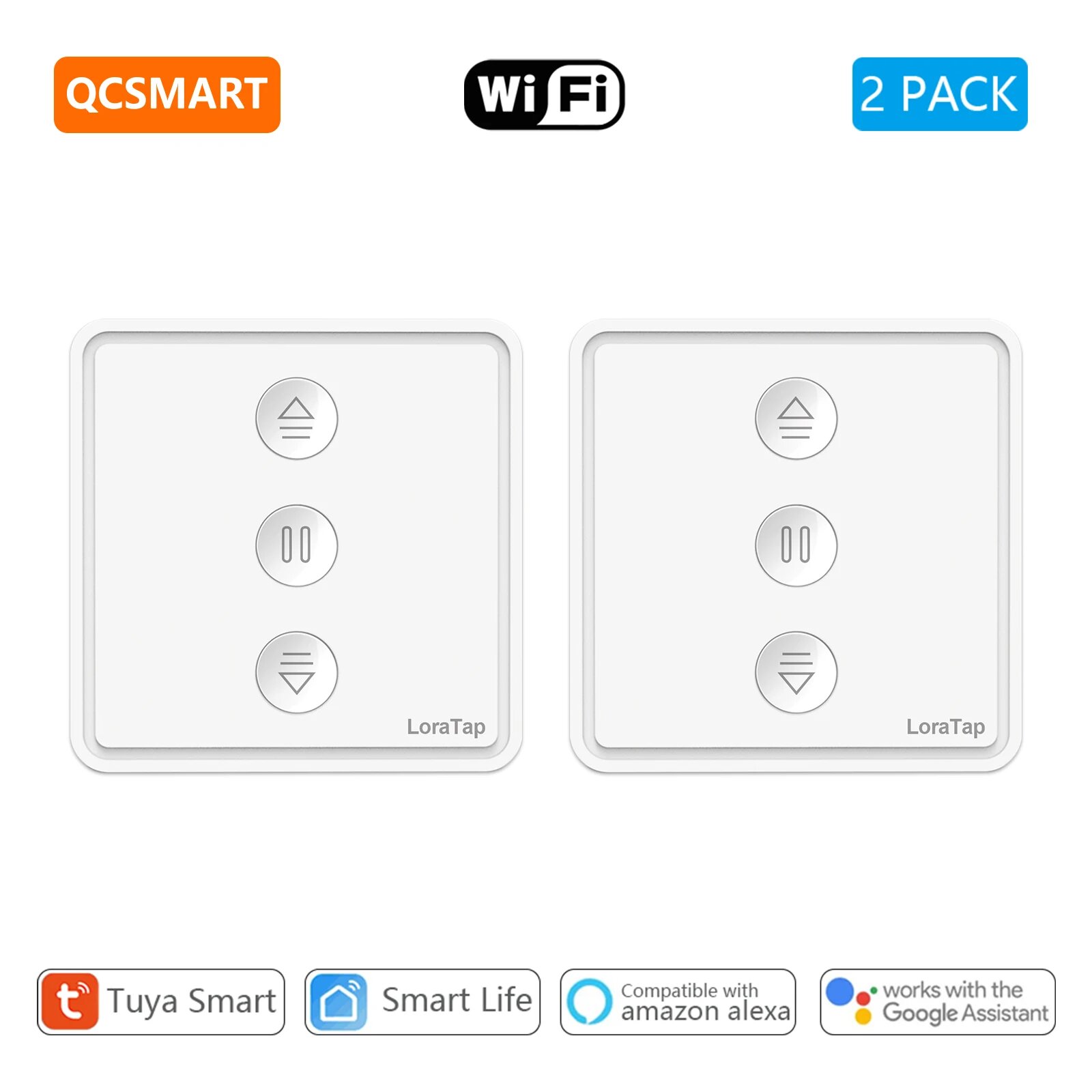 QCSMART LoraTap 2 PACK Wi-Fi кнопочный переключатель