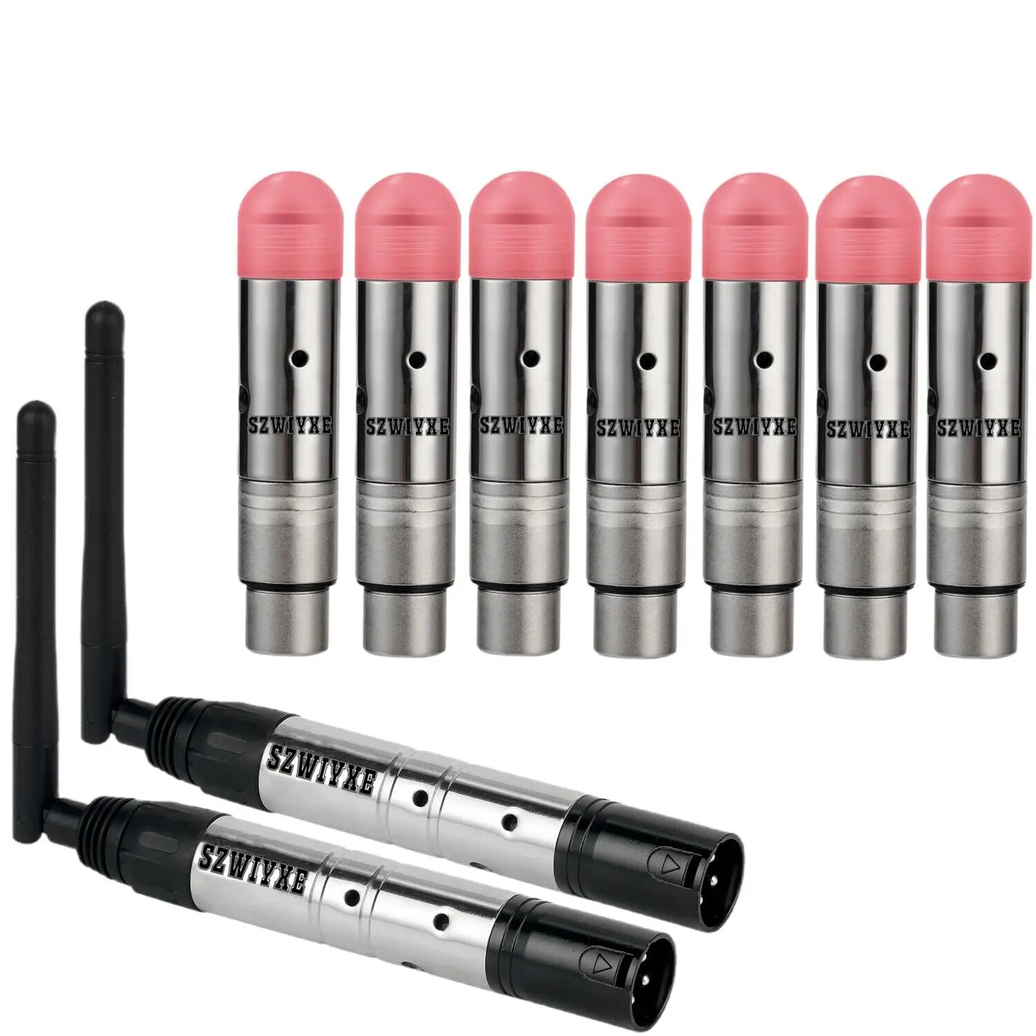 Беспроводной DMX передатчик szwiyxe, розовый, EU Plug, 2T7R