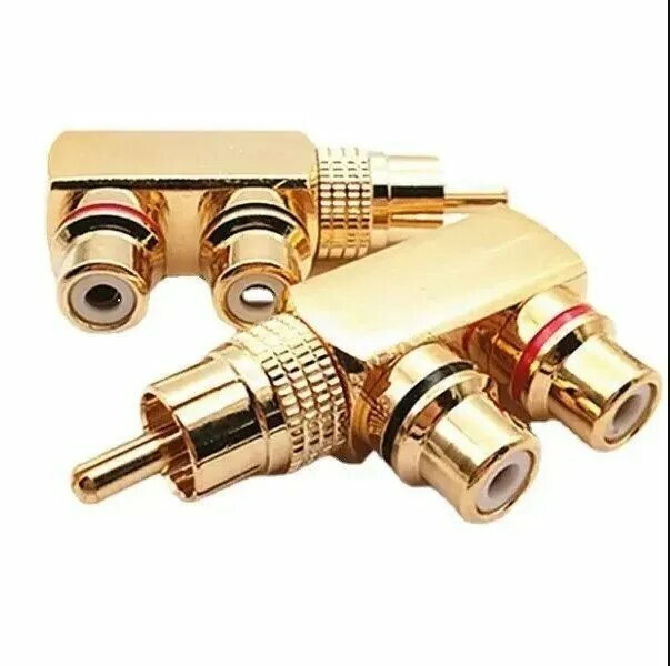 Hi-Fi Адаптер переходник разветвитель RCA тюльпанов Комплект