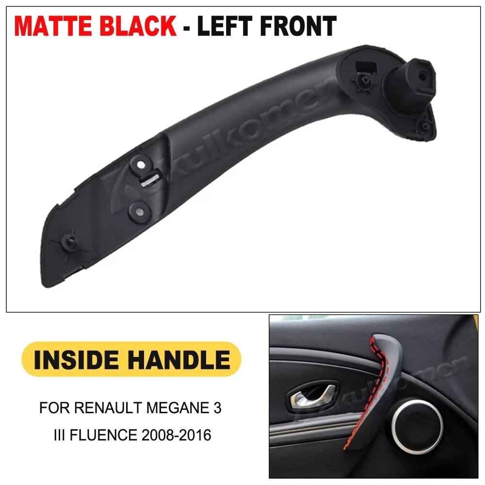 Для Renault Megane 3 III Fluence 2008-2016 салон автомобиля передняя левая и правая Blakc-inside-L