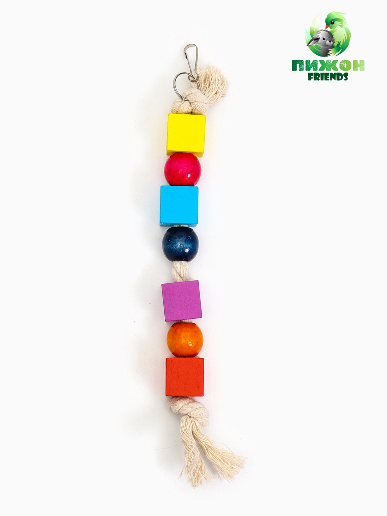 Игрушка для птиц «Кубики», 25×3 см, цвет микс