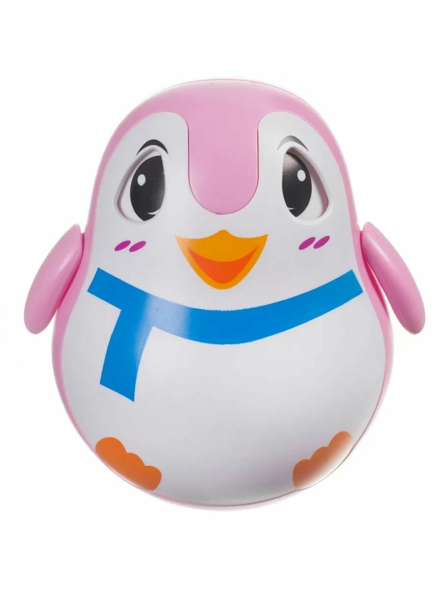 Неваляшка Пингвин розовый в коробке