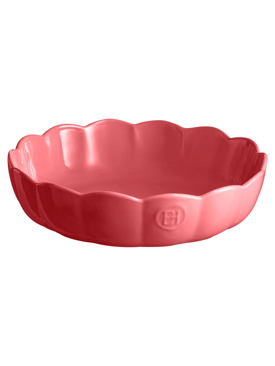 Форма для выпечки круглая с волнистыми бортами Emile Henry Мадлен, цвет розовый