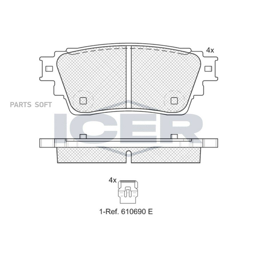 ICER Колодки тормозные