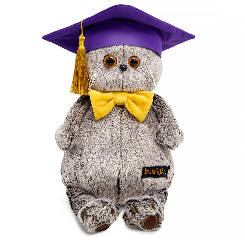 Мягкая игрушка BUDIBASA Басик в академической шапочке (25 см.)