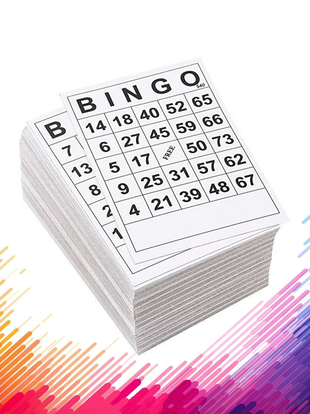 60 карточек для игры «Бинго»