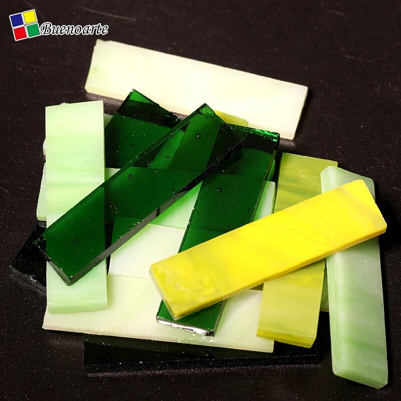 Витражное стекло для мозаики Буеноде Зеленый, SF300