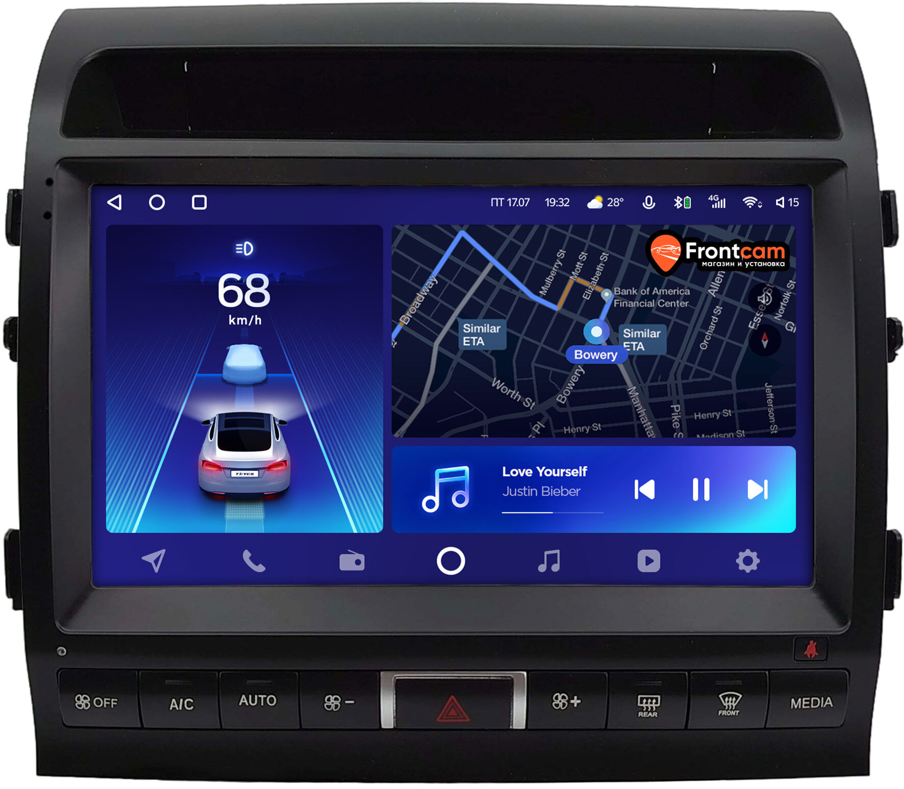 Штатная магнитола Toyota Land Cruiser 200 2010-2012 (Тип A, матовая) Teyes CC2 PLUS 4/32 10" RM-10-0236 Android 10 (4G-SIM, DSP, QLed)