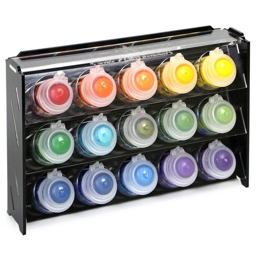 Подставка пластиковая чёрная для красок 15 баночек Mk-1 (Citadel)