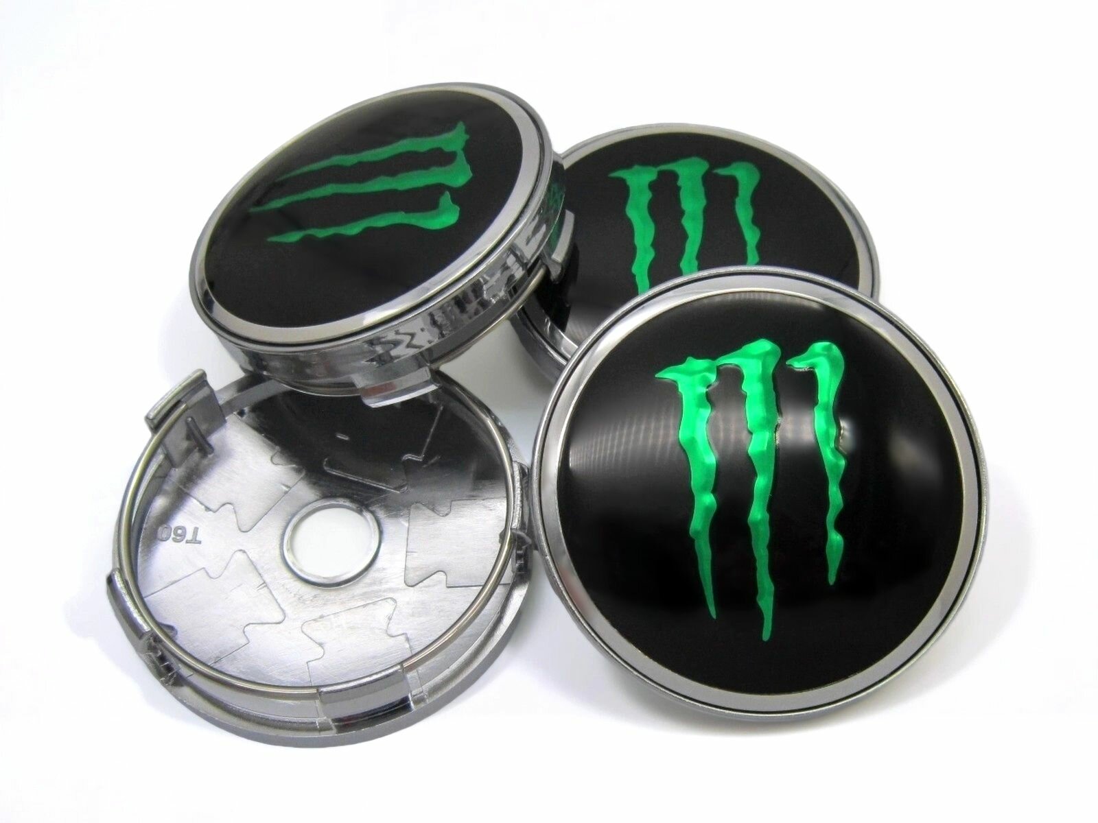 Колпачки заглушки на литые диски MONSTER 60/56/9 мм, комплект 4 шт.