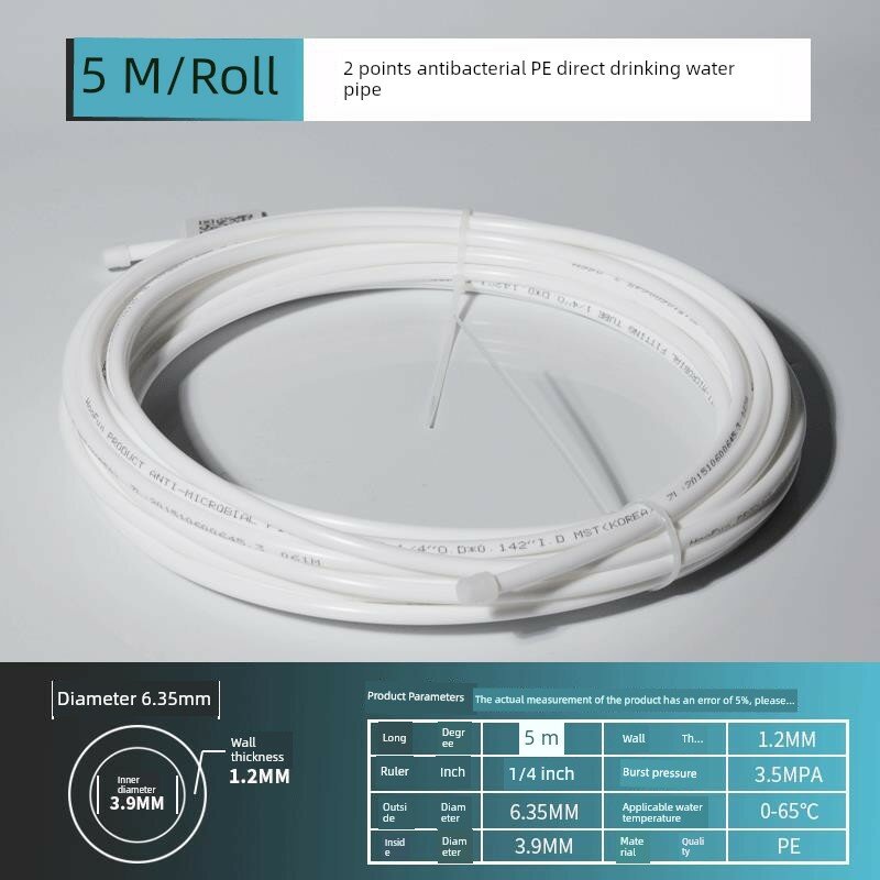 Трубка для очистителя воды, аксессуары для шланга очистителя воды, трубка из полиэтилена 1/4 дюйма, универсальный