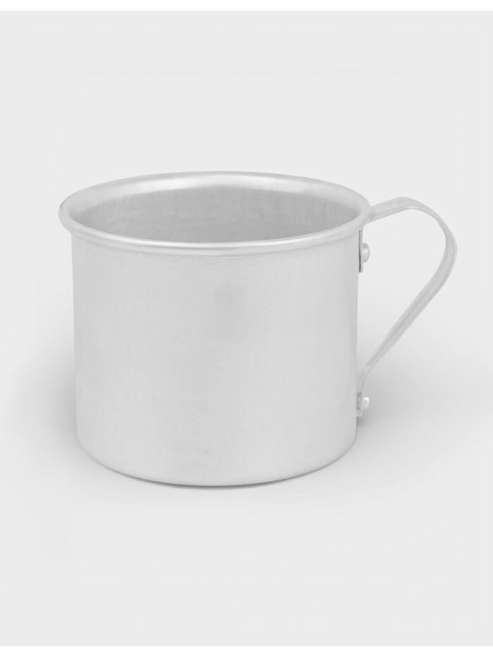Кружка, 0.5 л, d 9 см, металлическая ручка, листовой алюминий 1.2 мм, серебристая