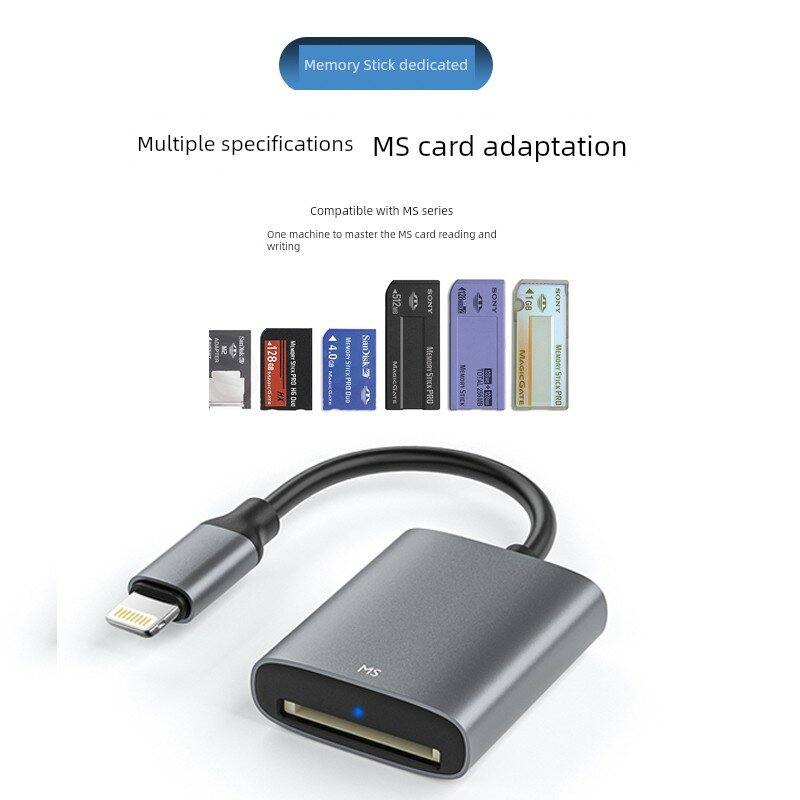 Устройство для чтения карт MS подходит для карт памяти Sony (длинных и коротких), камер Canon, Samsung CCD, конвертации