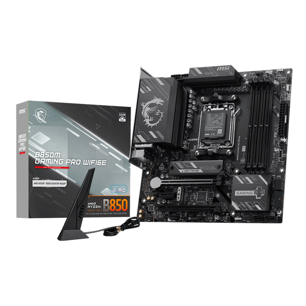 Материнская плата MSI B850M GAMING PRO WIFI6E, AM5, AMD B850, Micro-ATX, RTL (B850M GAMING PRO WIFI6E)