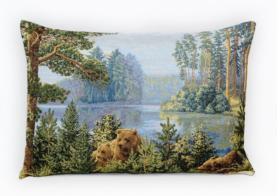 Декоративная гобеленовая наволочка "Бор на озере" 45х63 см MIDA VANERI