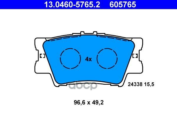 Колодки тормозные дисковые задн, LEXUS: ES 350 12-, ES 3.5 06-12, HS 250h 09- TOYOTA: CAMRY 3.5 VVTi XLE 01-06, CAMRY седан .