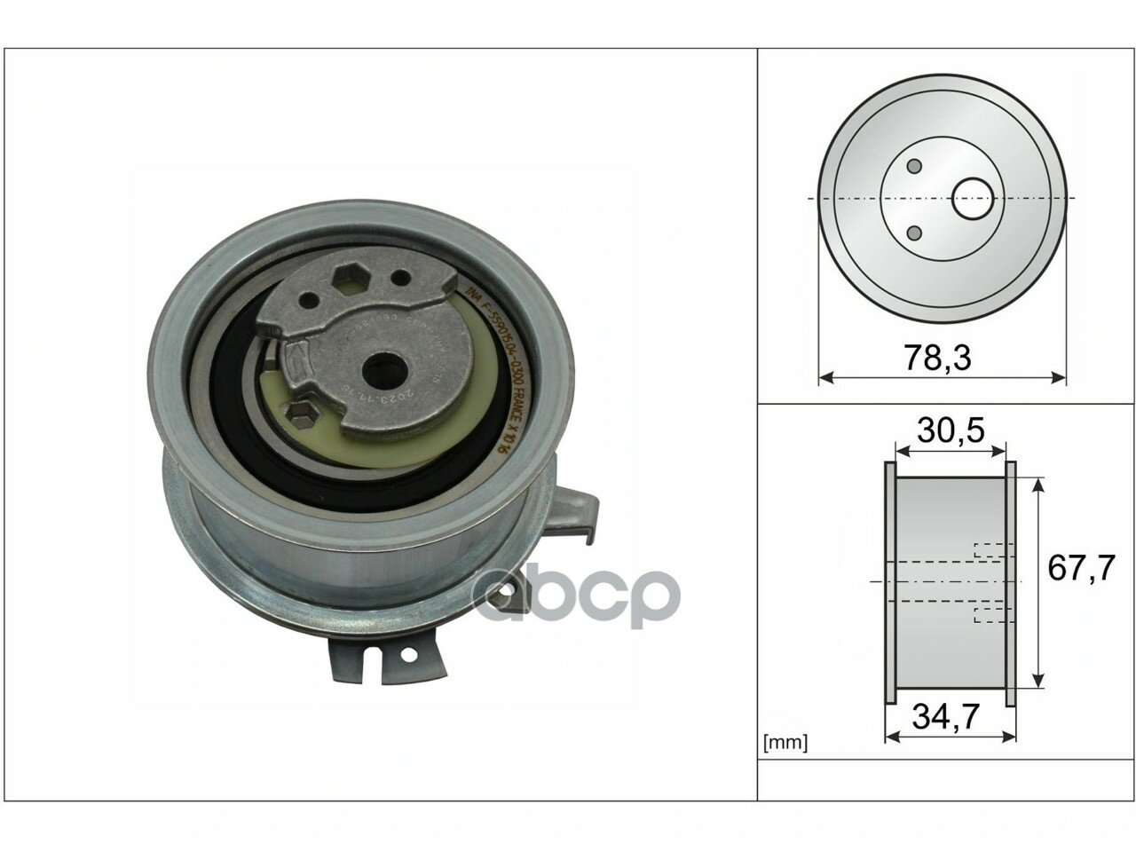 Ролик натяжной ГРМ SKODA OCTAVIA (1Z) 1.9TDI, 2.0TDI 531056530 Ina арт. 531056530