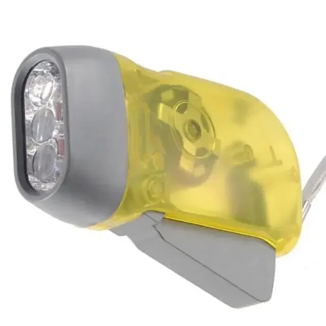 Динамо-фонарик LED 3 цветов Светло-желтый, Yellow