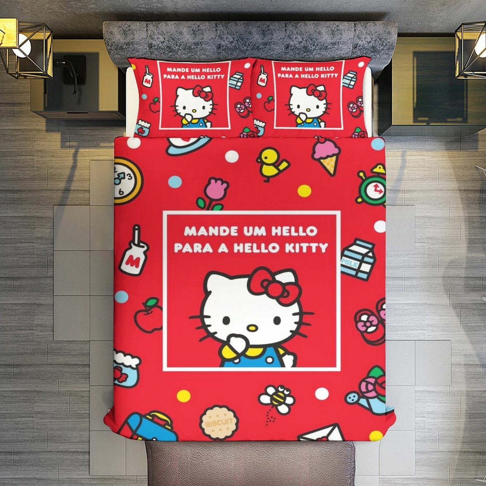 SANRIO Комплект постельного белья, Микрофибра, Односпальный
