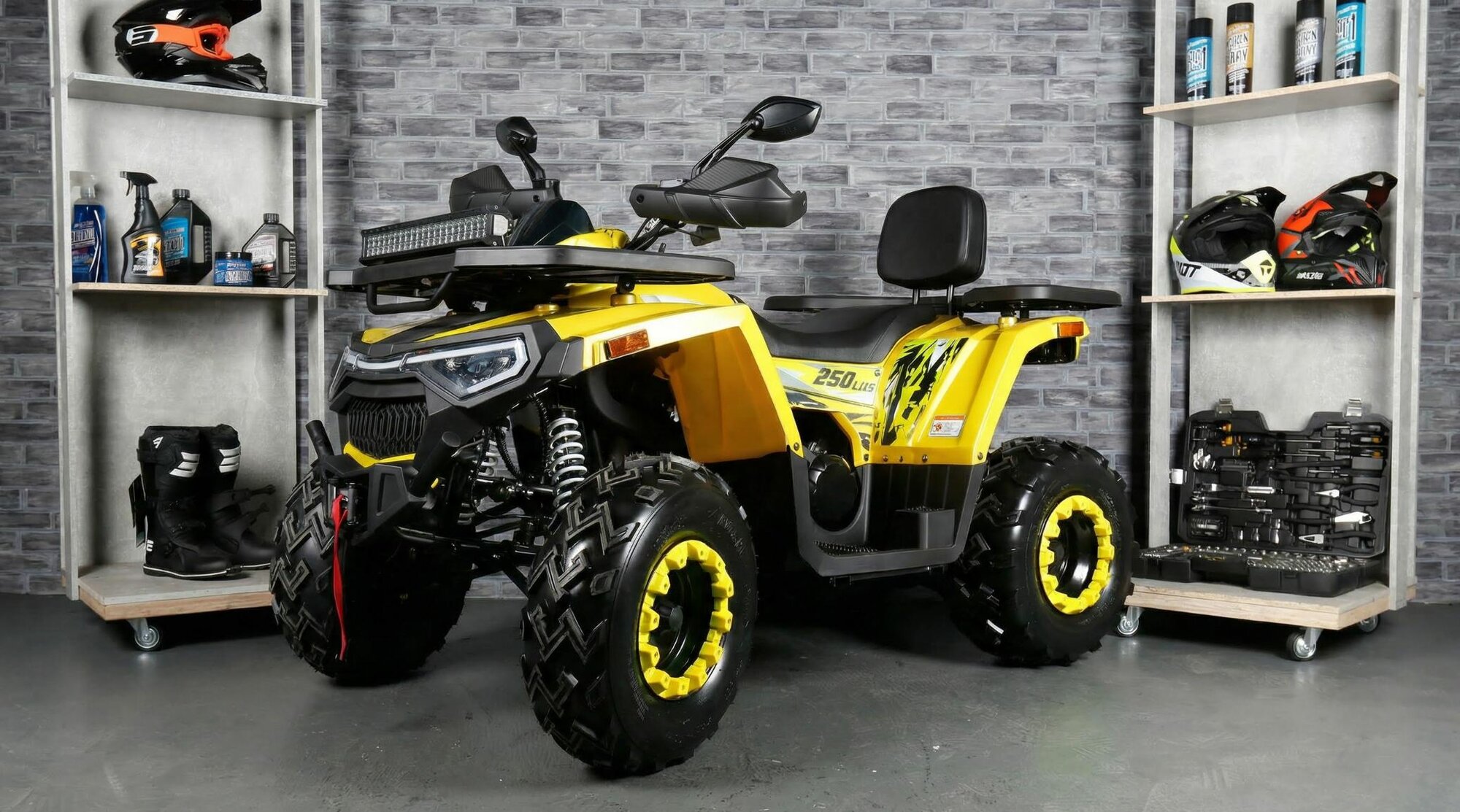 Квадроцикл Avantis Hunter 250 Big New Lux, желтый с балансирным валом