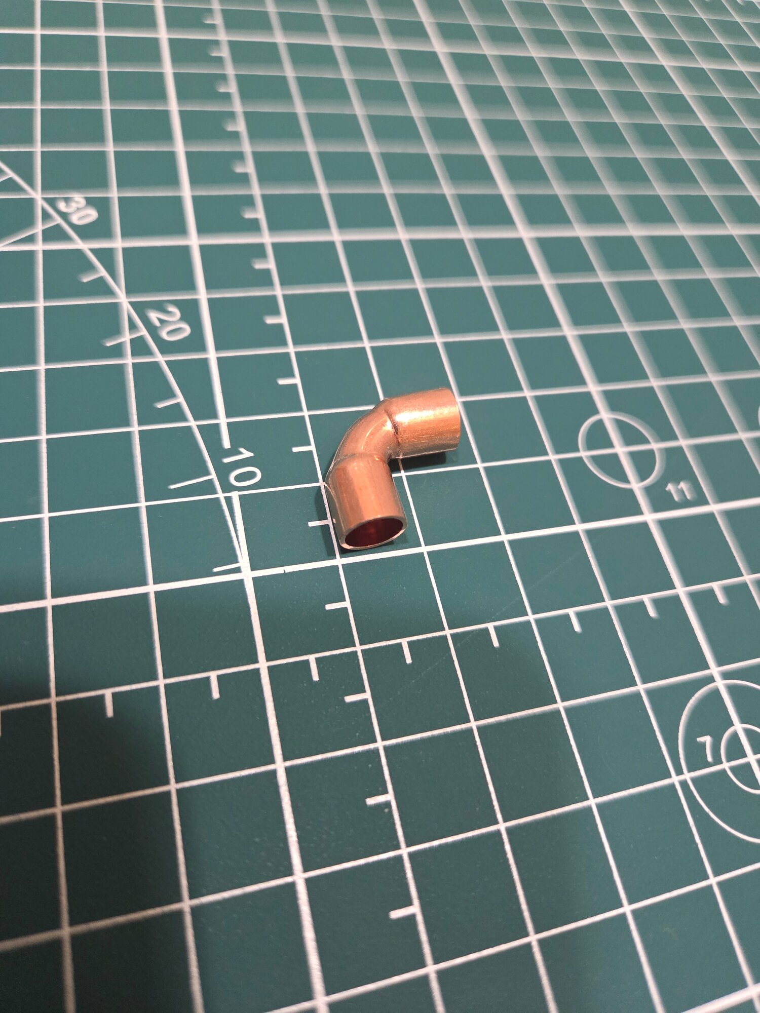 Угол медный под пайку 1/4" (6,35 мм.)