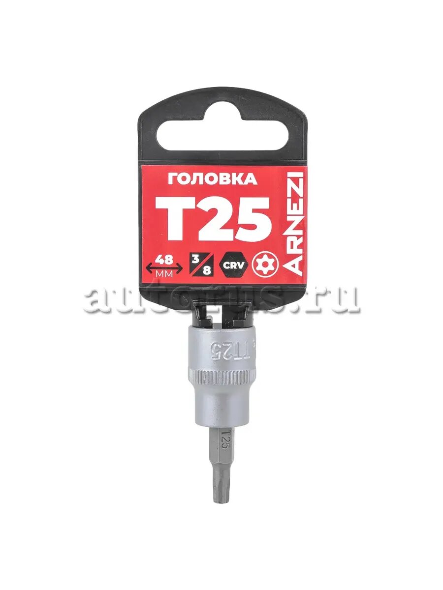 Головка 3/8" со вставкой TORX Security T25, L=48 мм на холде
