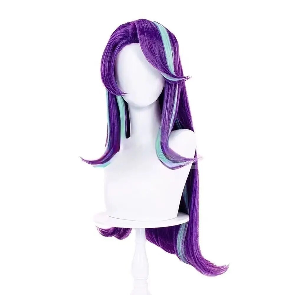 Синтетический парик Starlight Glimmer фиолетово-синий для косплея