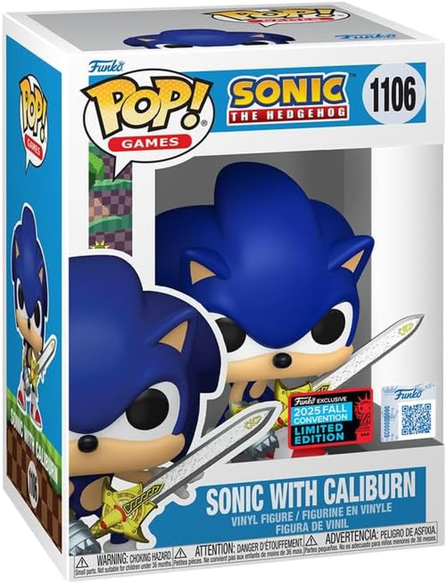 Фигурки Funko Pop Games - Коллекционная фигурка SONIC THE HEDGEHOG Соника с Калибурном - Фанко 1106