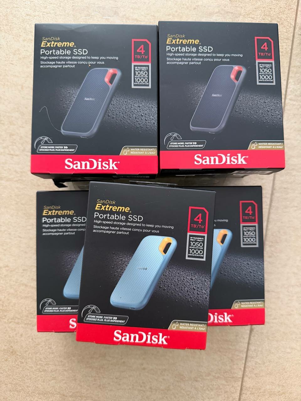 4 ТБ Внешний SSD SanDisk Extreme Pro Portable V2, голубой