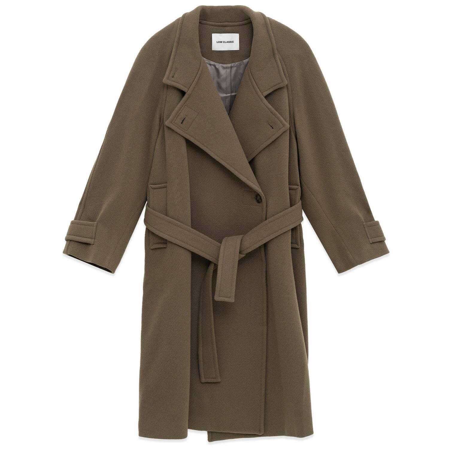 Пальто Пальто Low Classic Soft Wool Twill Wrap Coat
