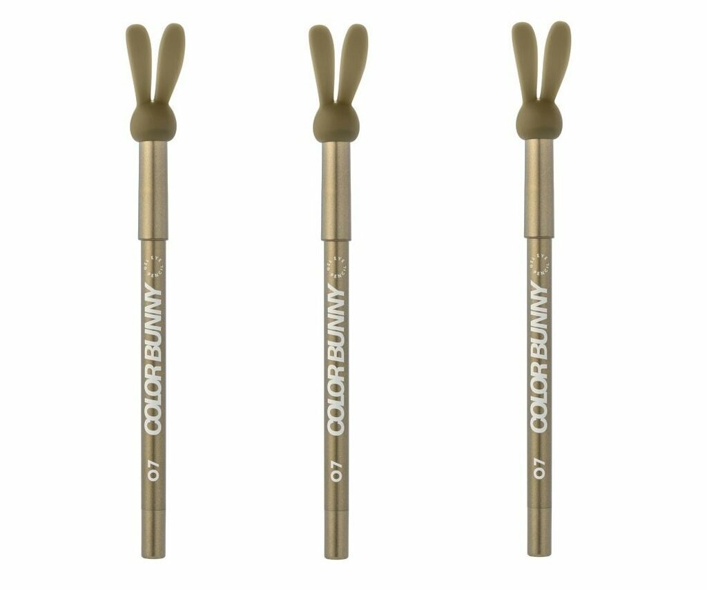 Карандаш Love Generation для глаз гелевый Gel Eye Pencil Color Bunny, тон 07 оливковый с золотым шиммером, 1,3 г - 3 шт