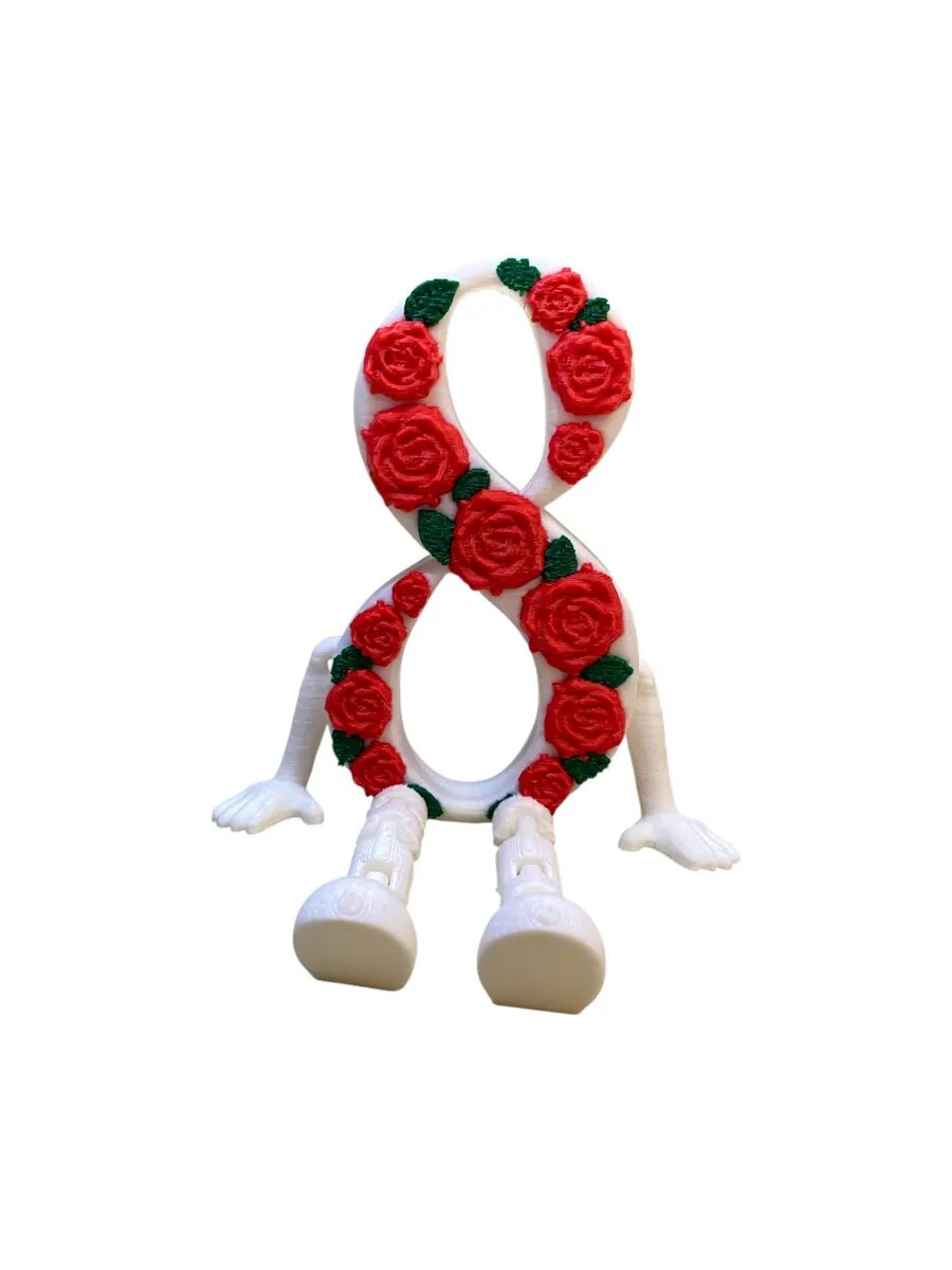 Подвижная 3д игрушка Восьмое марта антистресс