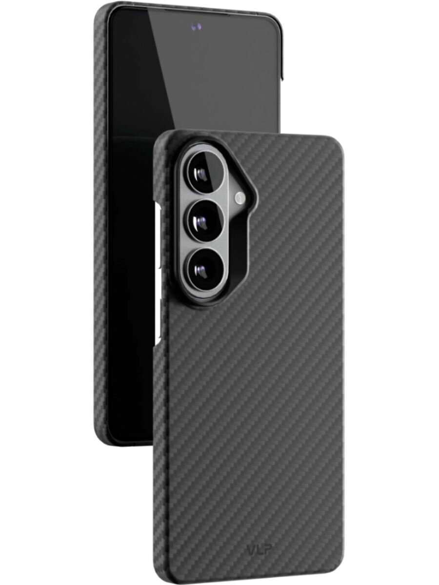 Чехол-накладка VLP Kevlar Case with MagSafe для смартфона Samsung Galaxy S26, черный