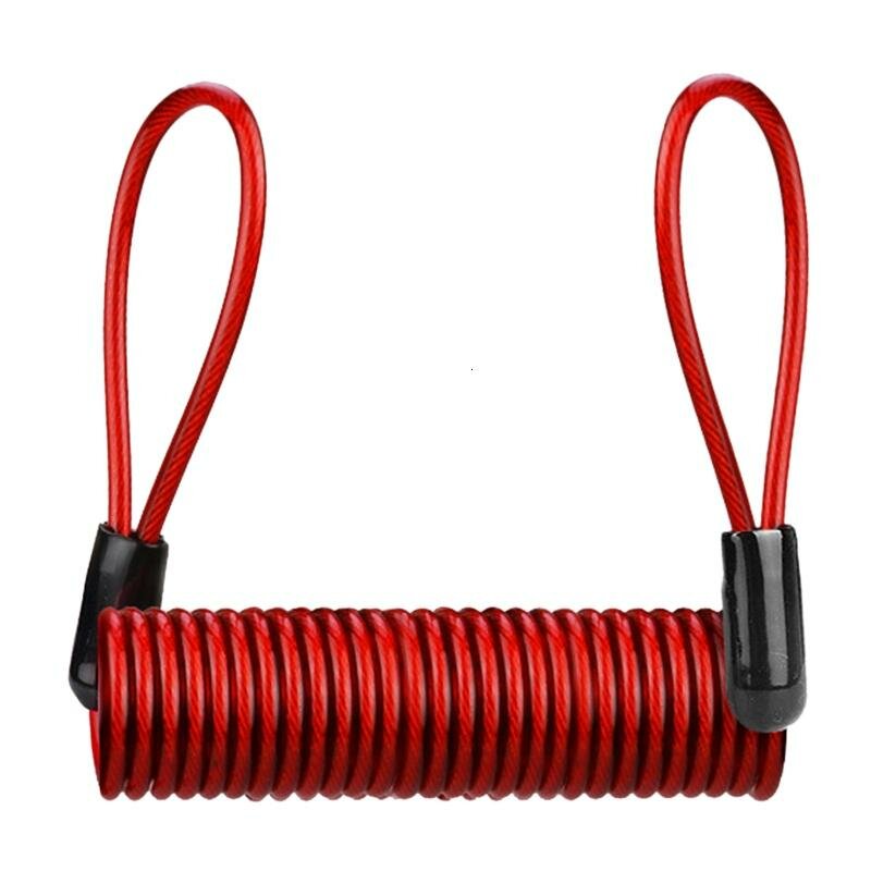 Антикражный стальной трос для велосипеда, Красный 1,5 м