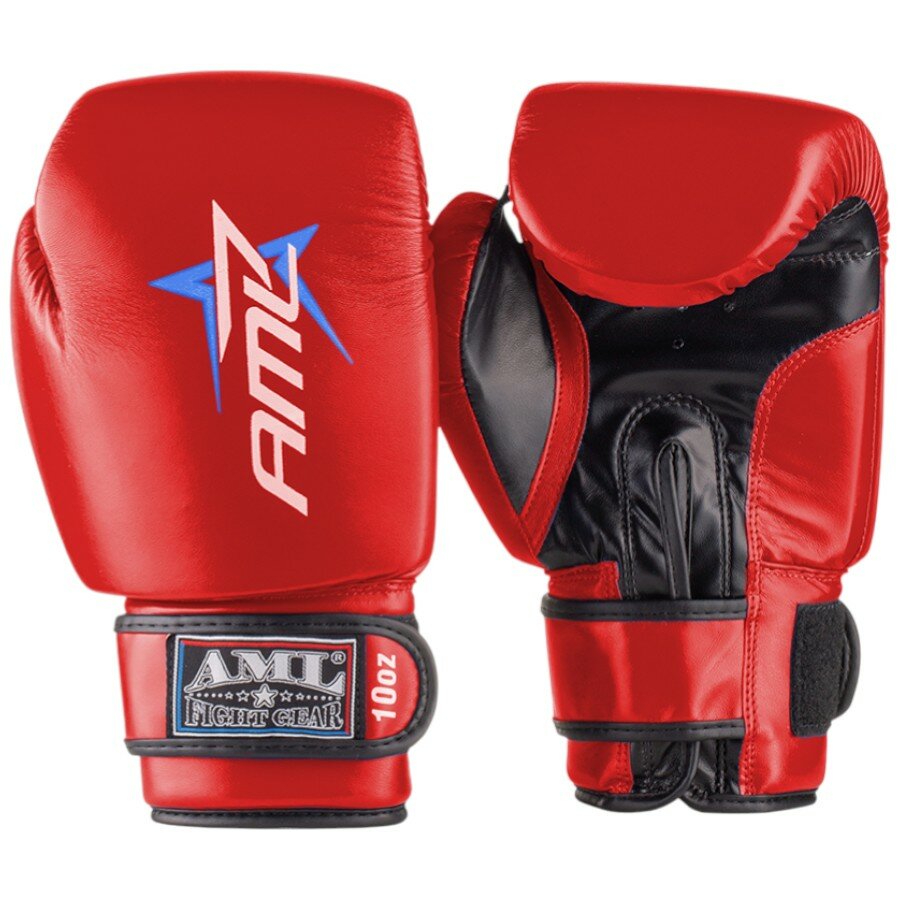 Боксерские перчатки AML Star 2 красные, 6 унций