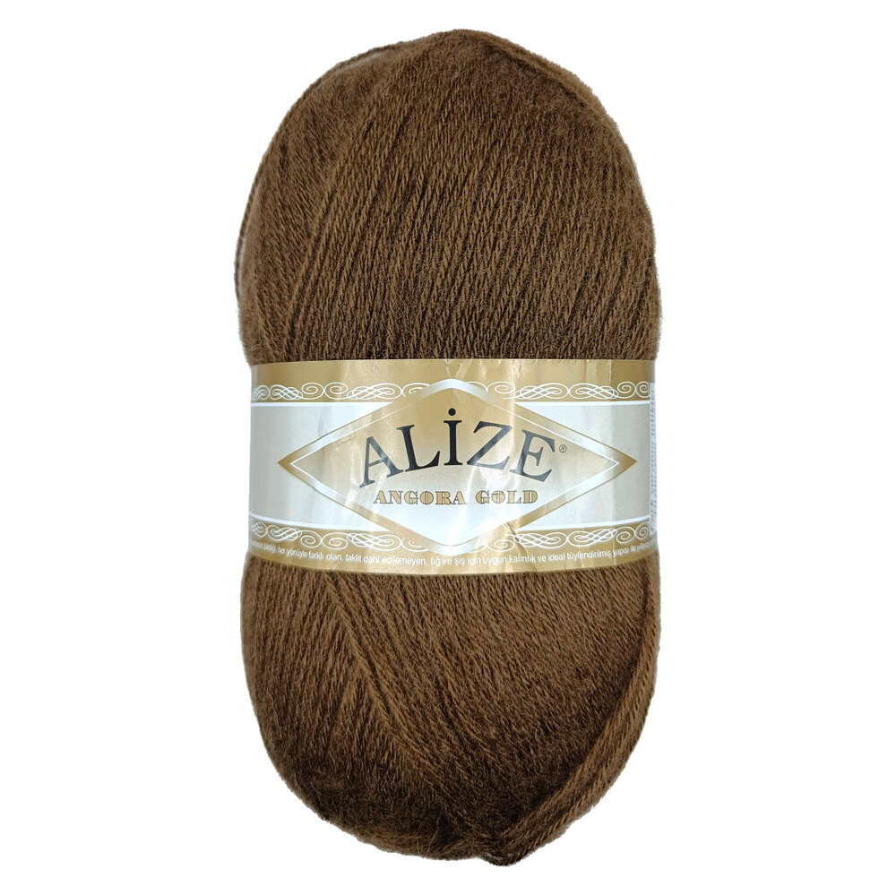 Пряжа для вязания Alize Angora gold 493 каштановый 100 гр/550 м 20% шерсть, 80% акрил