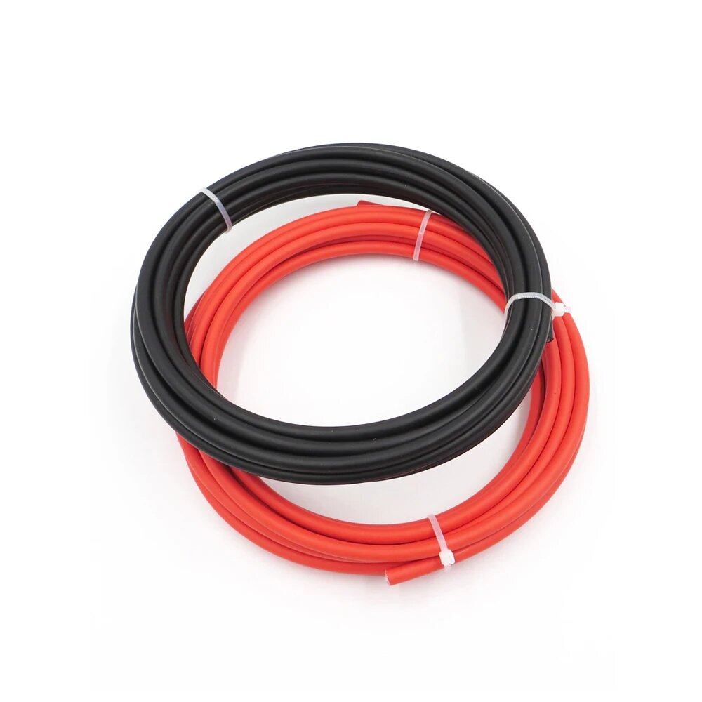 Кабель удлинитель солнечный PV 1м черный/красный, 12 AWG-4mm2
